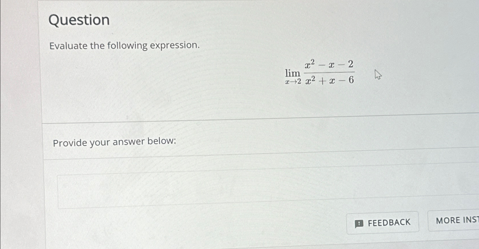 Solved QuestionEvaluate the following | Chegg.com