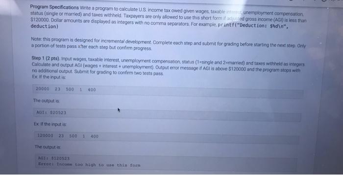 Solved Program Specifications Write A Program To Calculate 