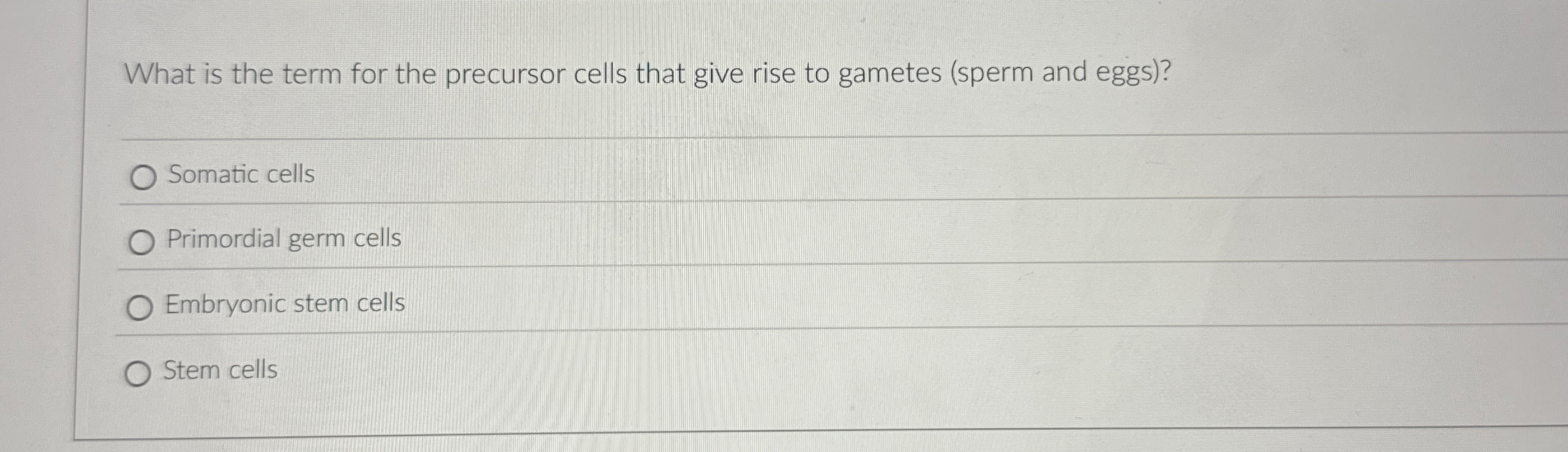 Solved What is the term for the precursor cells that give | Chegg.com