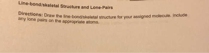 Solved Line-bond/skeletal Structure and Lone-Pairs | Chegg.com