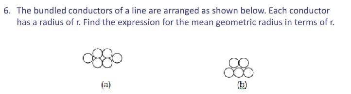 Solved The bundled conductors of a line are arranged as | Chegg.com