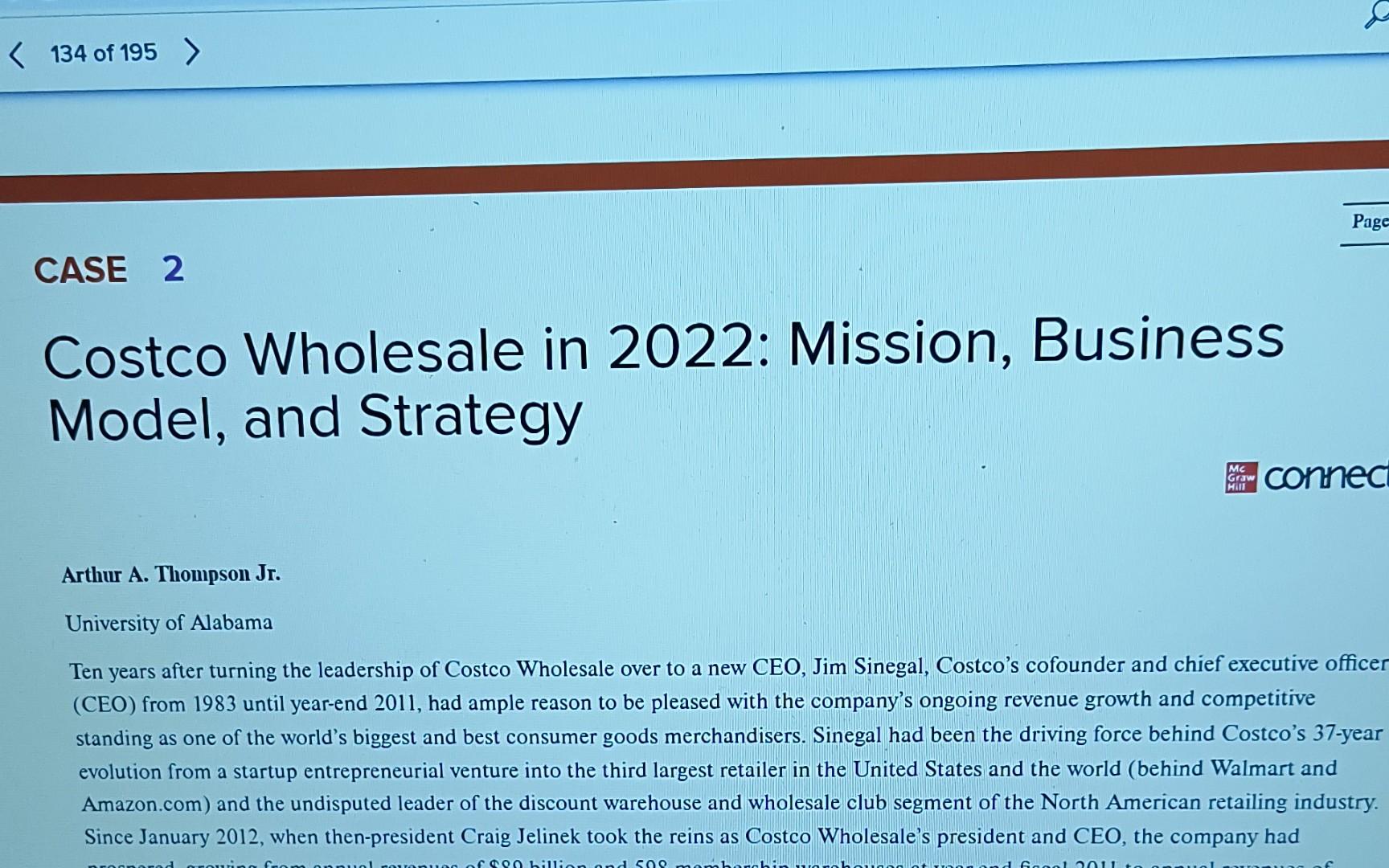 Solved What iscostco's business model? Is the company's | Chegg.com