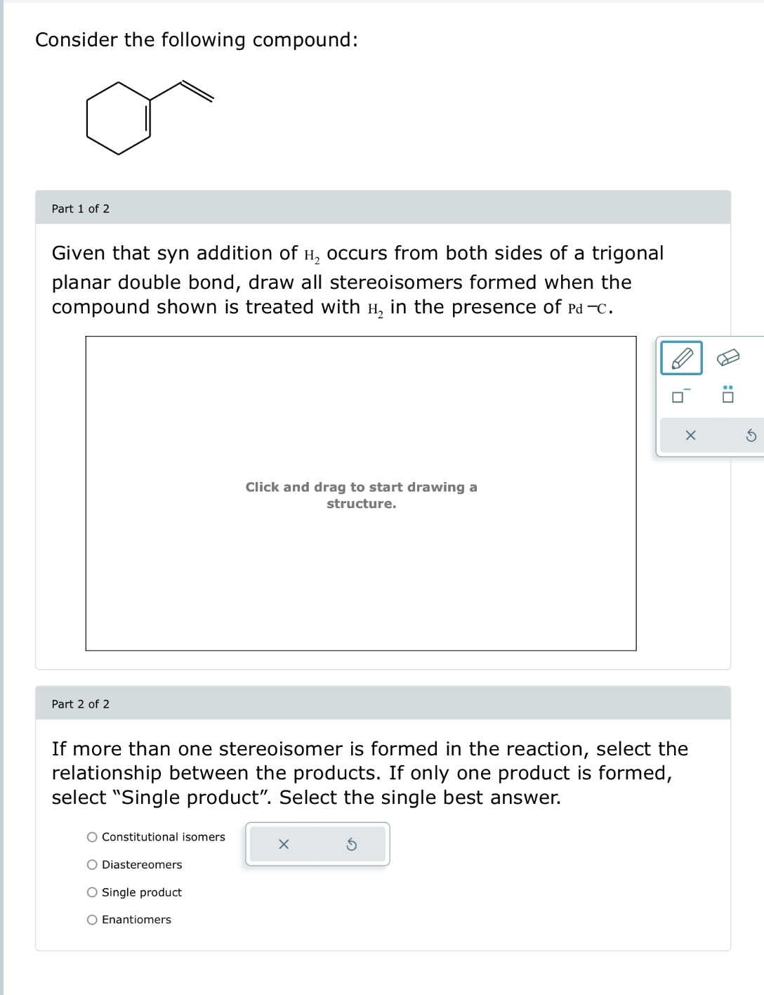 Solved Consider the following compound:Part 1 ﻿of 2Given | Chegg.com