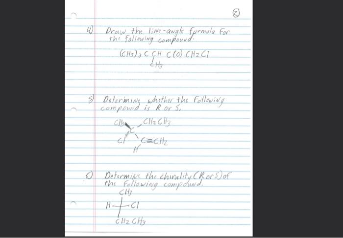 Solved 4) Draw the line-angle formula for the following | Chegg.com