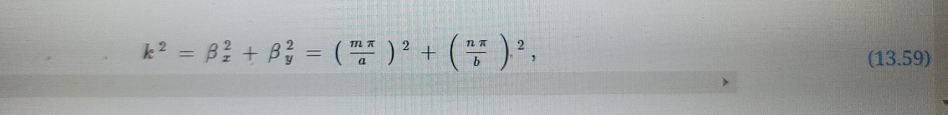 Solved 13.6.Waveguide phase coefficient for an arbitrary TE | Chegg.com