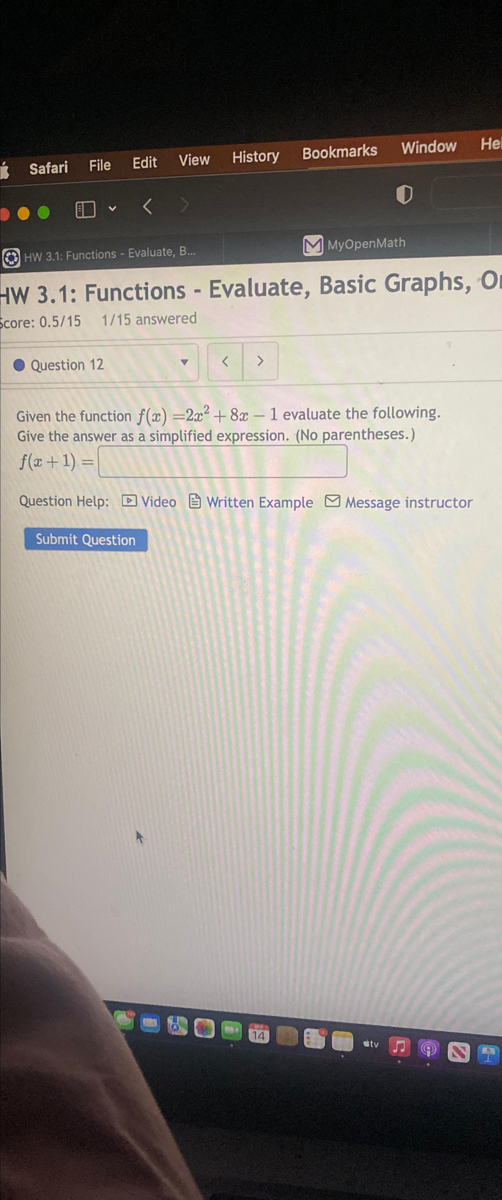 Solved IW 3.1: Functions - ﻿Evaluate, Basic Graphs, 0score: | Chegg.com