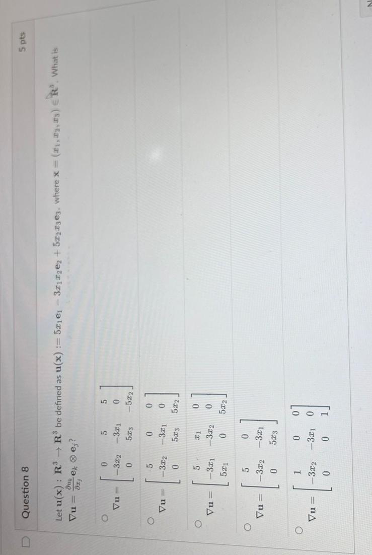 Solved Let u(x):R3→R3 be defined as | Chegg.com