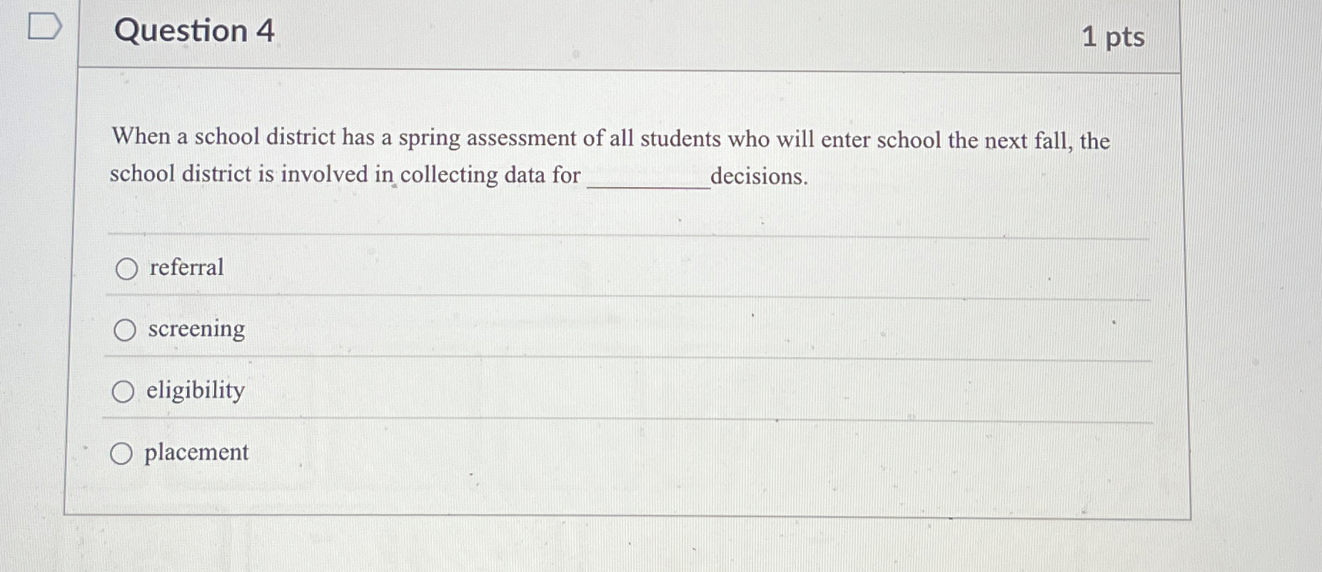 Solved Question 41 ﻿ptsWhen a school district has a spring | Chegg.com