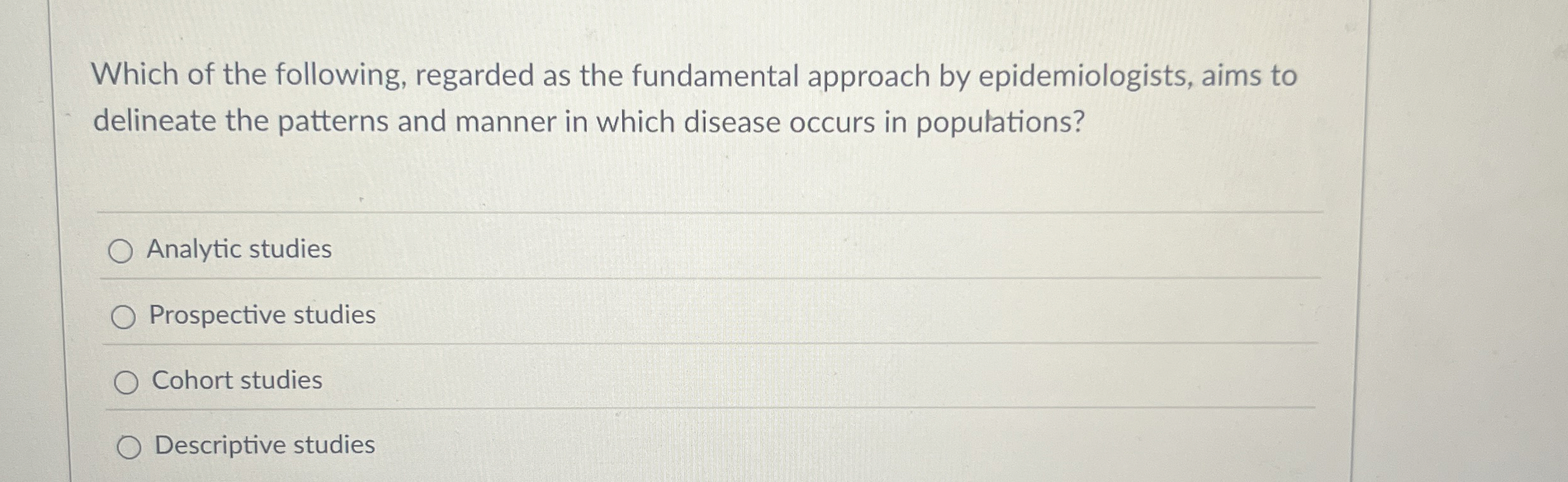 Solved Which of the following, regarded as the fundamental | Chegg.com