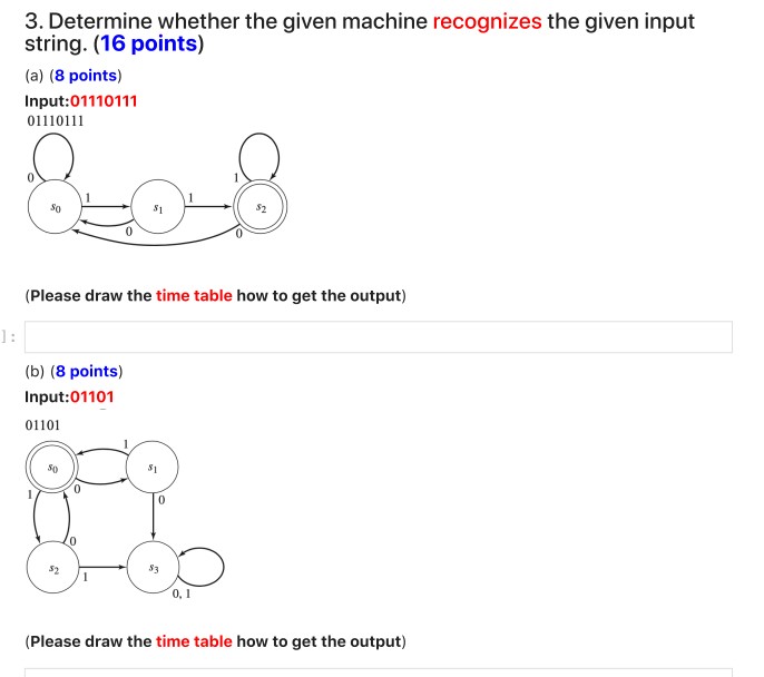 Solved 3. ﻿Determine whether the given machine recognizes | Chegg.com