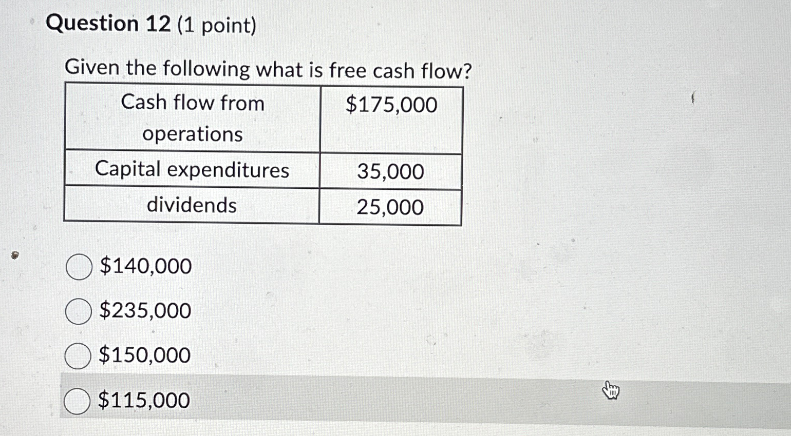 Solved Question 12 (1 ﻿point)Given the following what is | Chegg.com