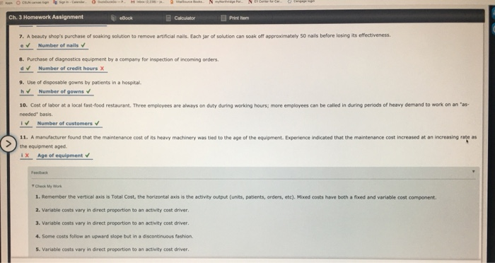 Solved Ch. 3 Homework Assignment Cost Behavior Patterns | Chegg.com