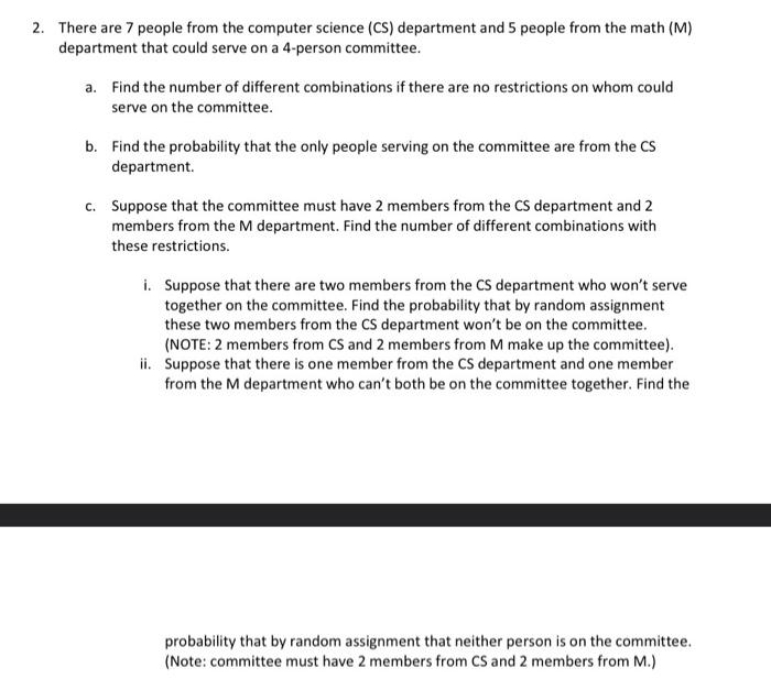 Solved There are 7 people from the computer science (CS) | Chegg.com
