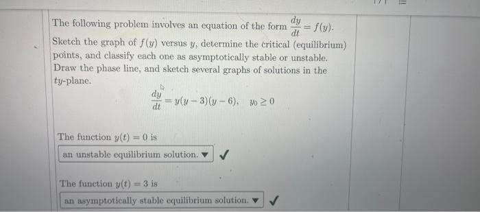 Solved = The following problem involves an equation of the | Chegg.com