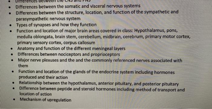 Solved - Differences between the somatic and visceral | Chegg.com