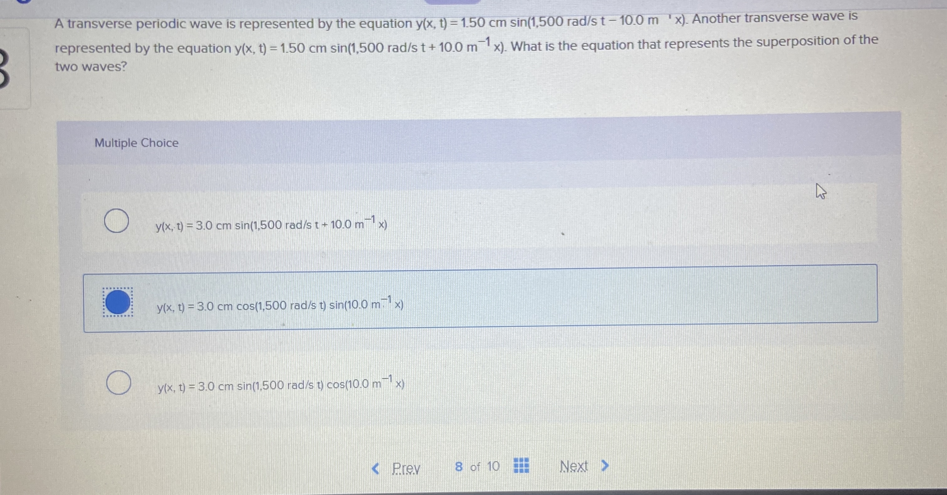 Solved A transverse periodic wave is represented by the | Chegg.com