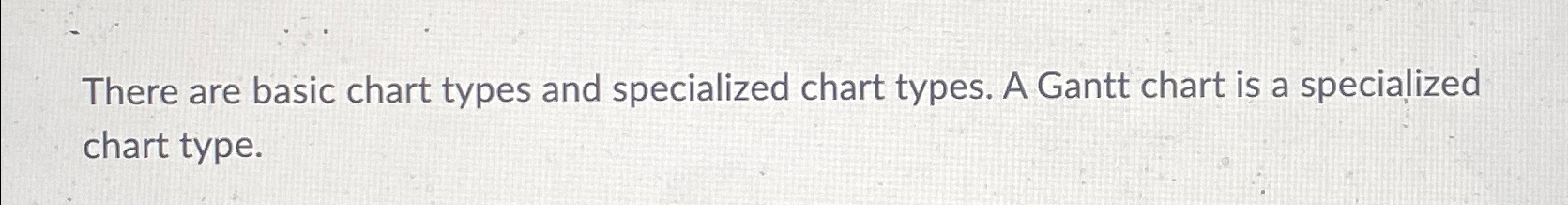 Solved There are basic chart types and specialized chart | Chegg.com
