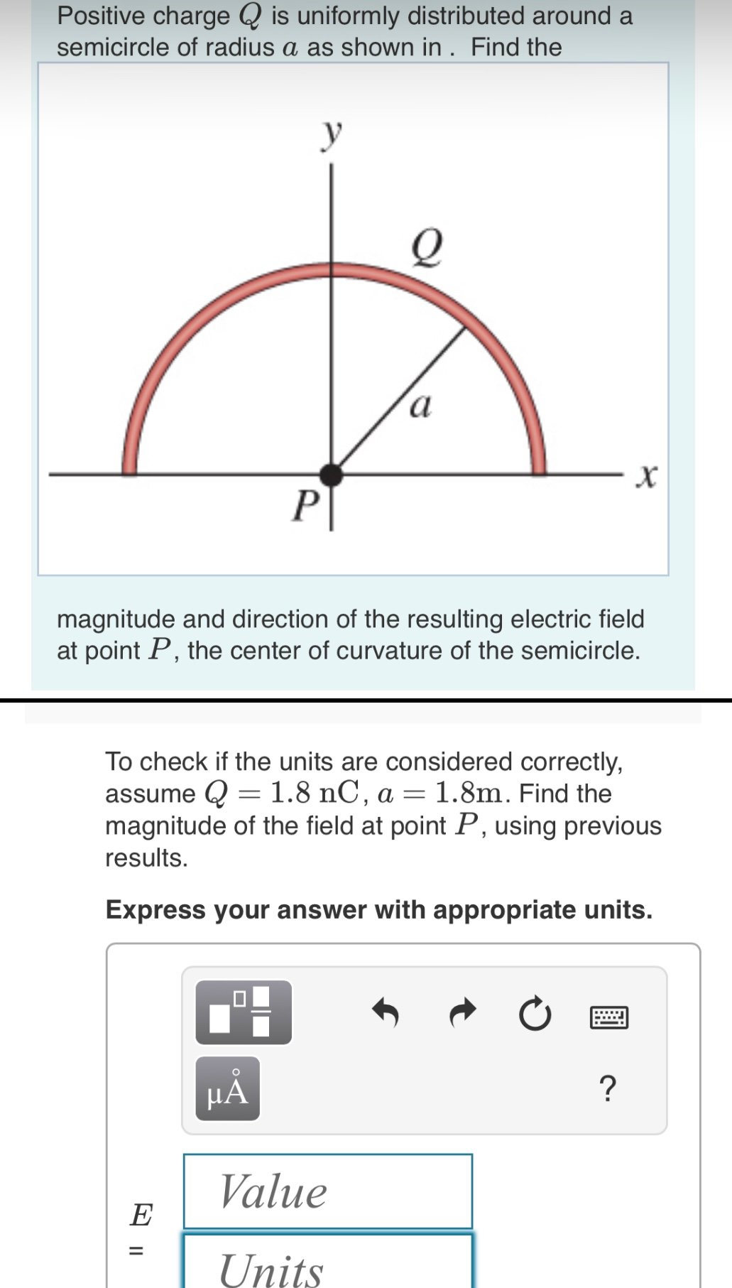 Solved Positive charge Q ﻿is uniformly distributed around a | Chegg.com