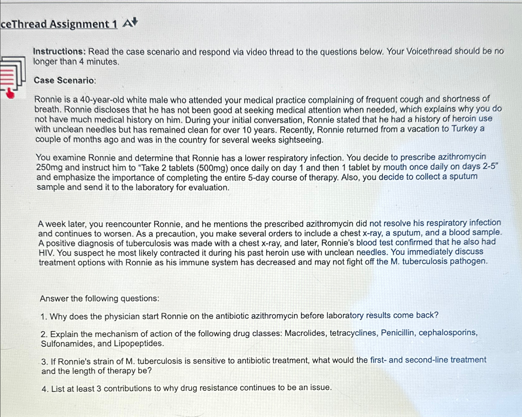Solved ceThread Assignment 1 ﻿AtInstructions: Read the case | Chegg.com