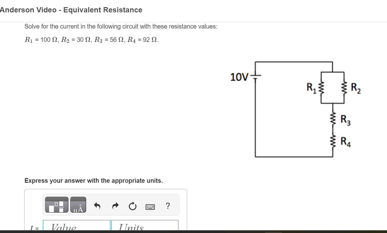 Solved Anderson Video - ﻿Equivalent ResistanceSolve for the | Chegg.com