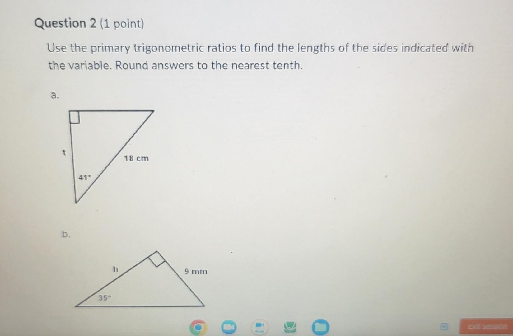 Solved Use the primary trigonometric ratios to find the | Chegg.com