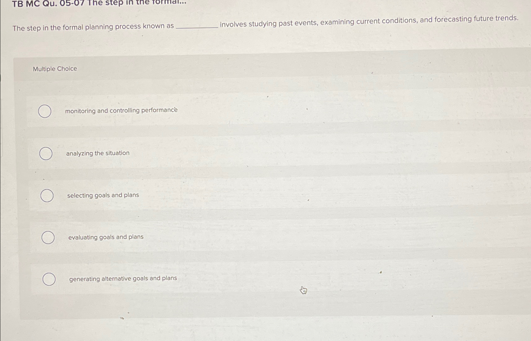 Solved TB MC Qu. 05-07 ﻿The step in the rormal...The step in | Chegg.com