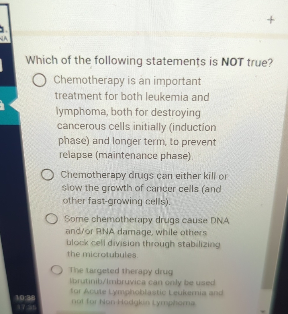 Solved Which of the following statements is NOT | Chegg.com