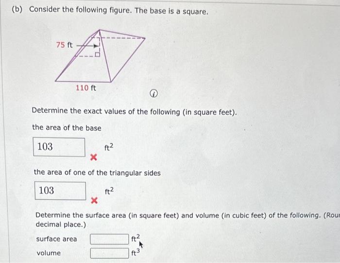 Solved (b) Consider the following figure. The base is a | Chegg.com