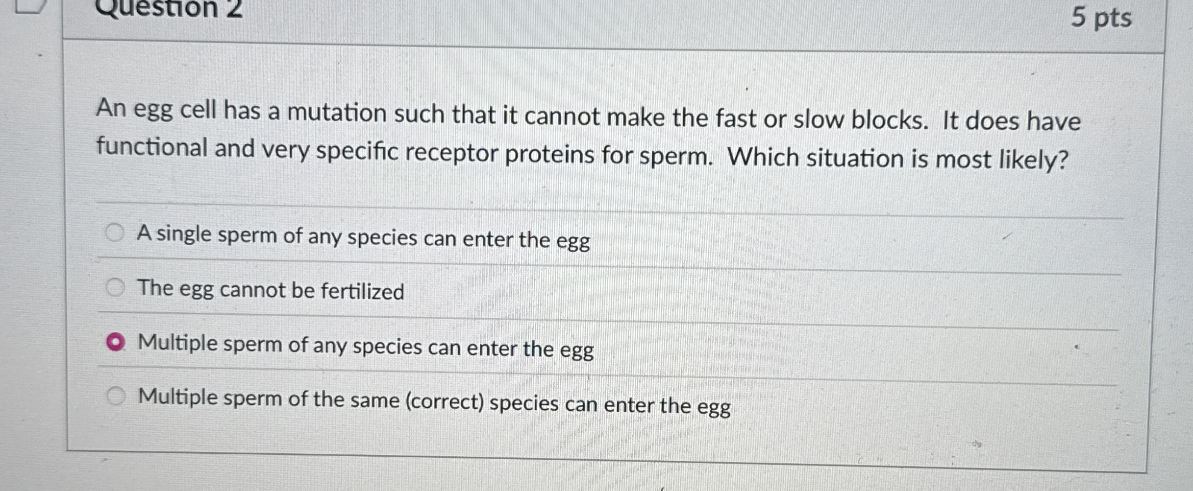 Solved An egg cell has a mutation such that it cannot make | Chegg.com