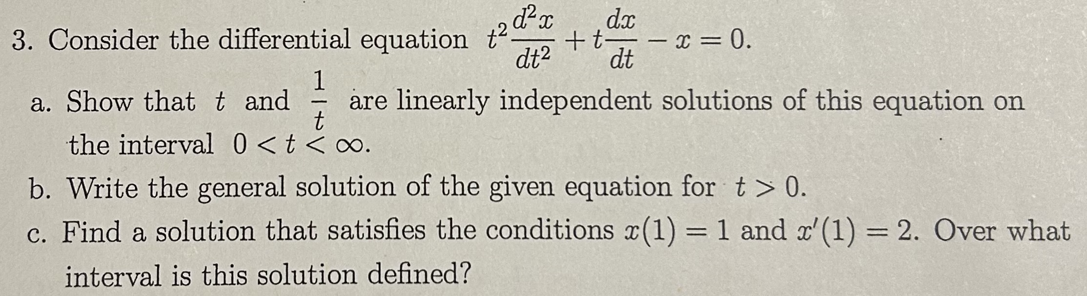 Solved Consider the differential equation | Chegg.com