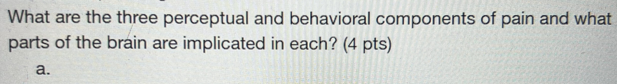 Solved What are the three perceptual and behavioral | Chegg.com