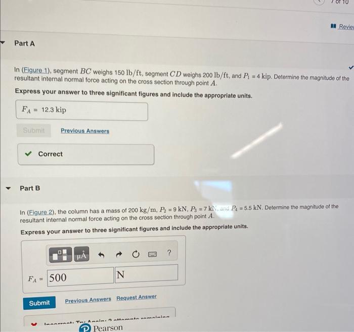 Solved Consider two columns shown in (Figure 1) and (Figure | Chegg.com