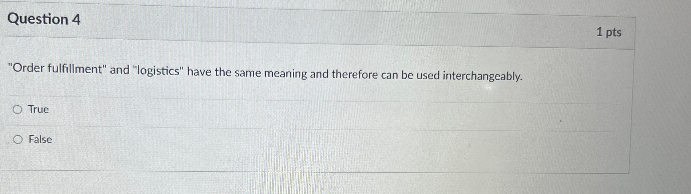 Solved Question 41 ﻿pts"Order fulfillment" and "logistics" | Chegg.com
