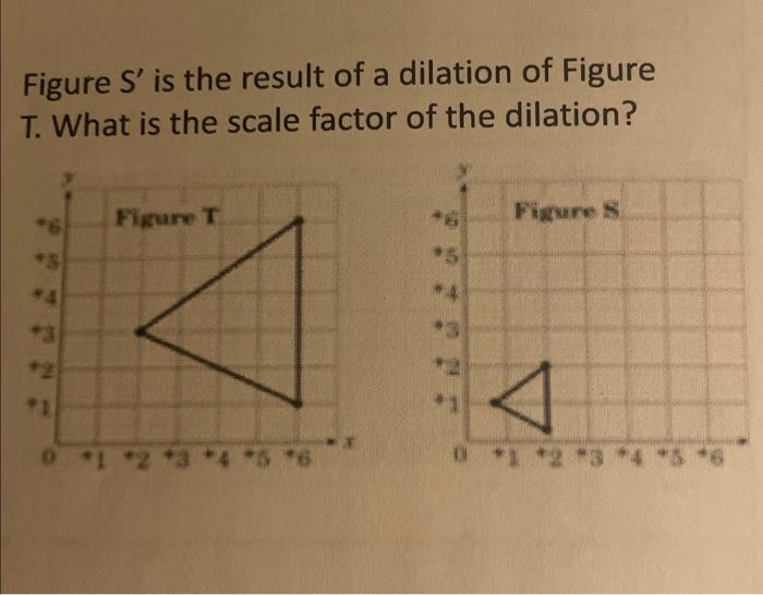 Solved Figure S′ is the result of a dilation of Figure T. | Chegg.com