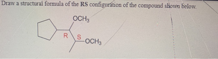 Solved Draw a structural formula of the R configuration of | Chegg.com