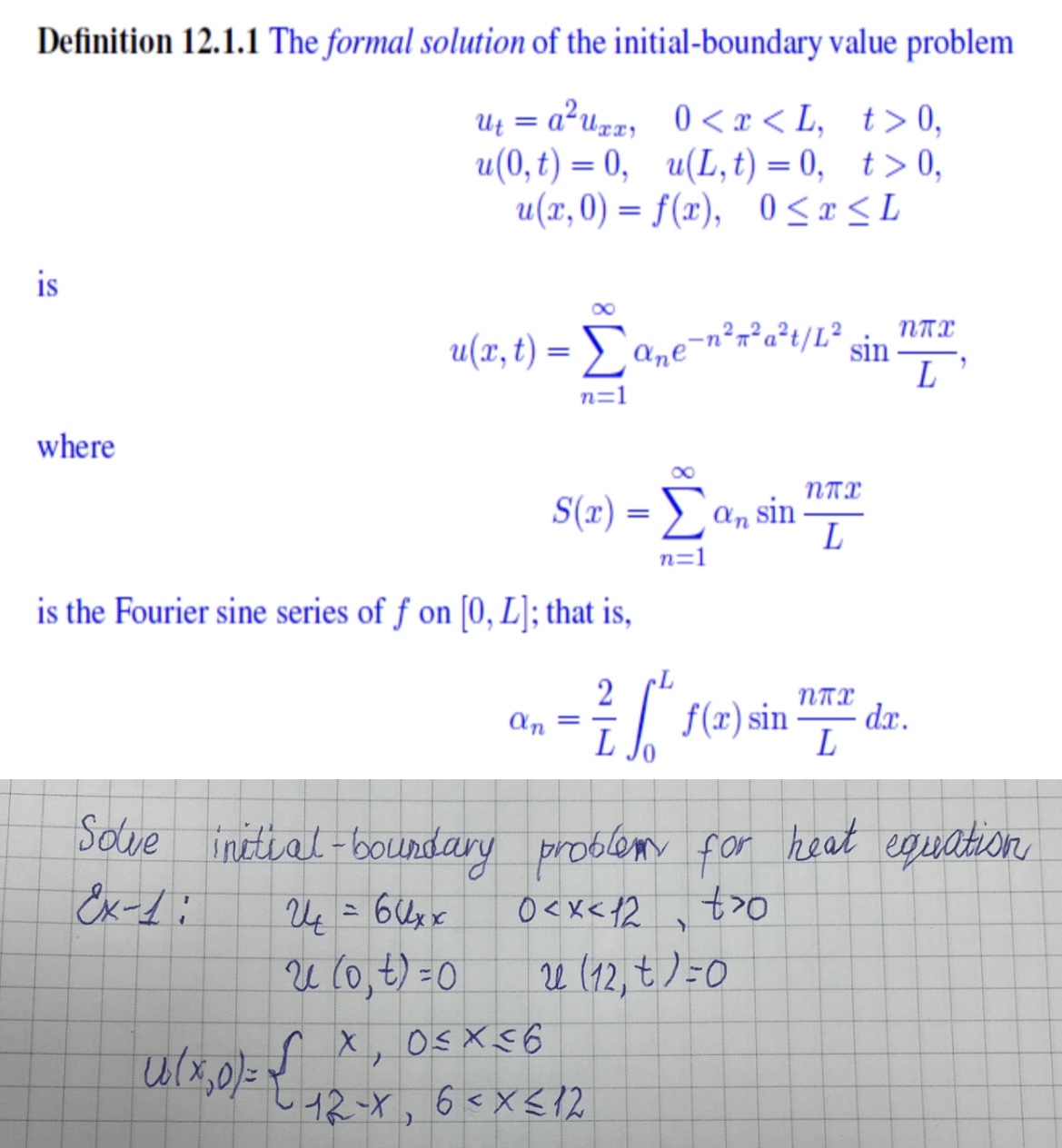 Solved Solve intial-boundary problen for heat equation | Chegg.com