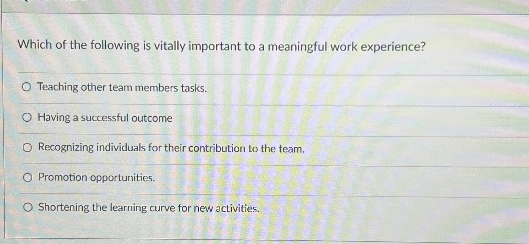 Solved Which of the following is vitally important to a | Chegg.com