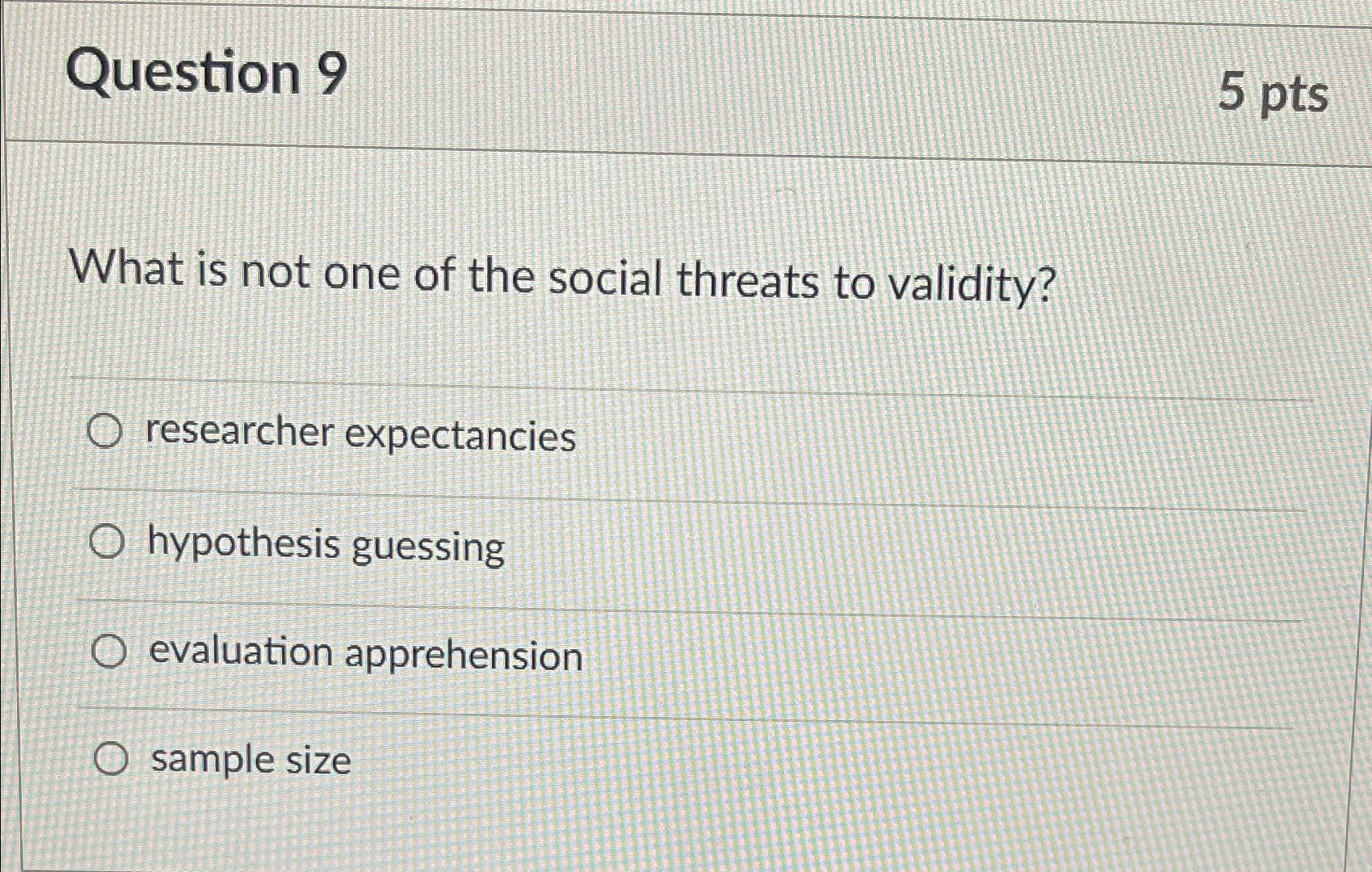 Solved What is not one of the social threats to | Chegg.com