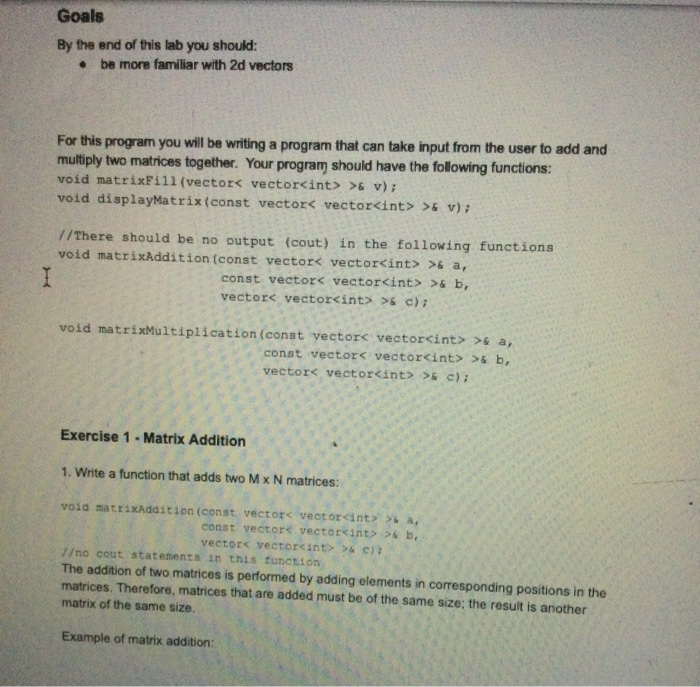 Solved Goals By the end of this lab you should: • be more | Chegg.com