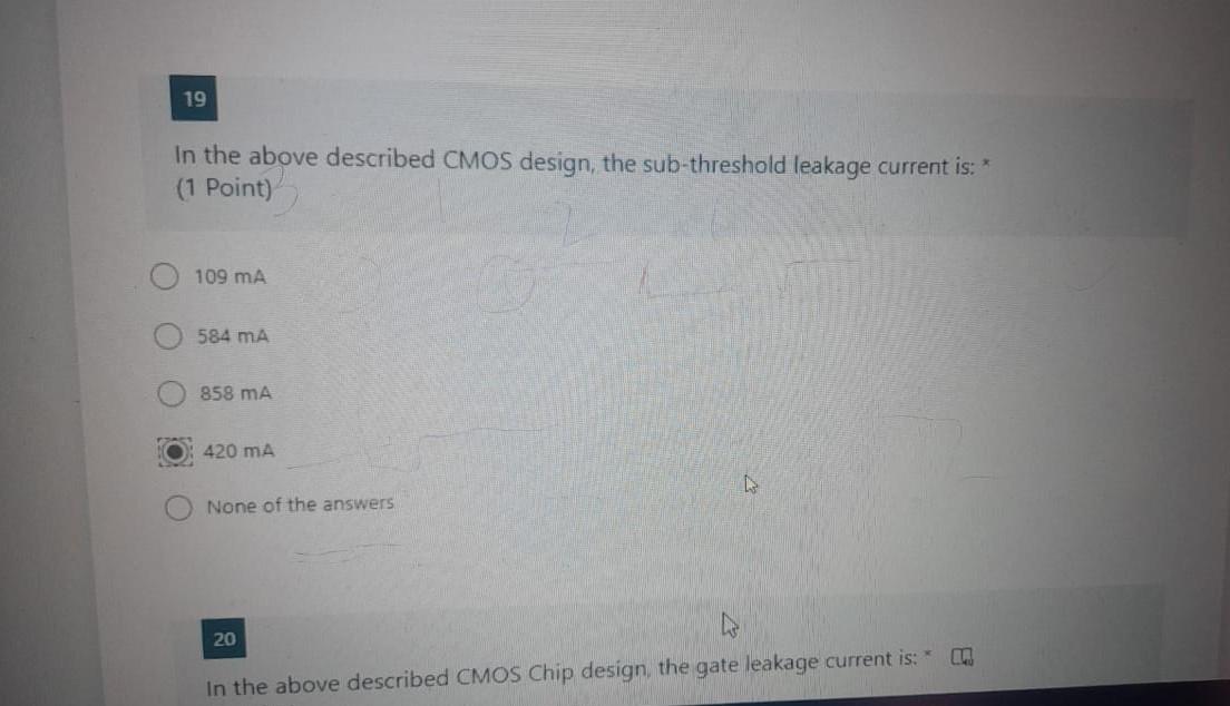 Solved In the above described CMOS design, the sub-threshold | Chegg.com