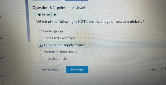 Solved Which of the following is NOT a disadvantage of | Chegg.com