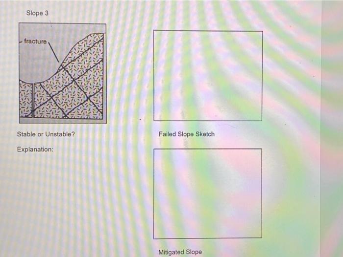 Solved Mass Wasting Lab For each of the three slopes shown, | Chegg.com