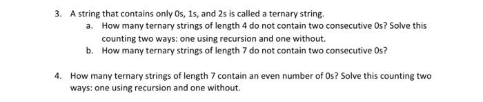 Solved 3. A string that contains only Os, 1s, and 2s is | Chegg.com