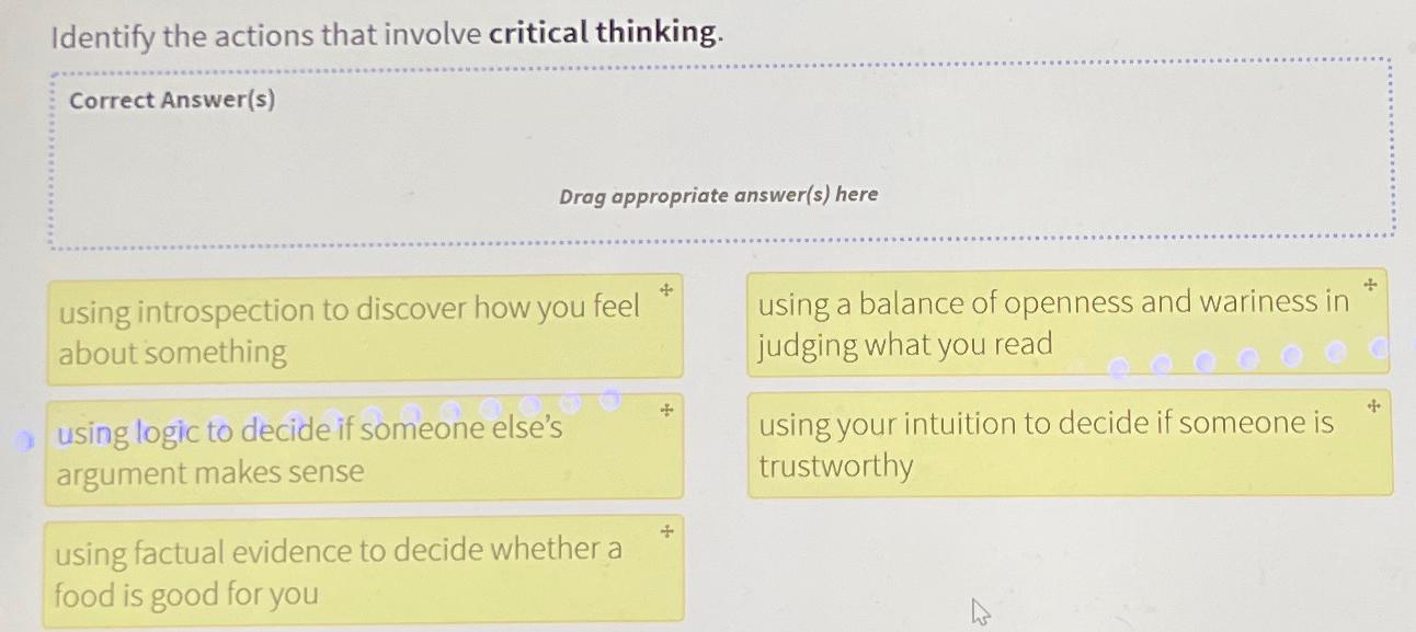 Solved Identify the actions that involve critical | Chegg.com