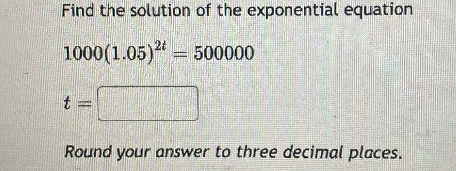 Solved Find the solution of the exponential | Chegg.com