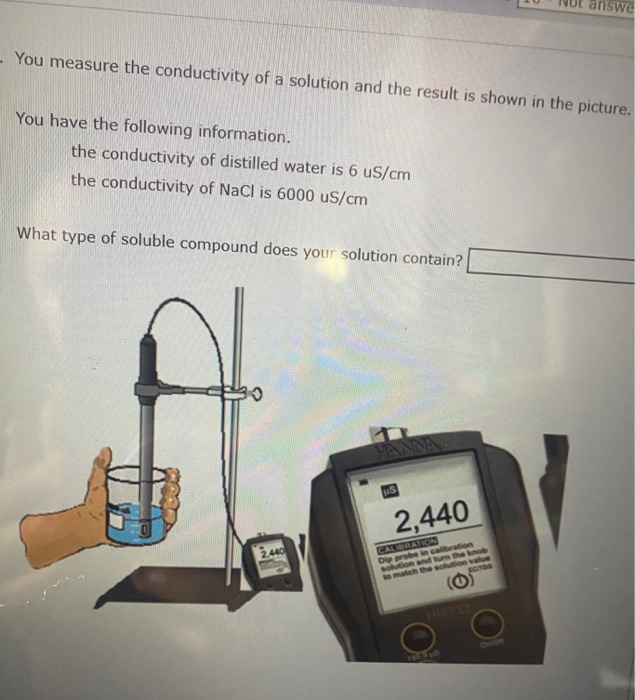 answe - You measure the conductivity of a solution | Chegg.com