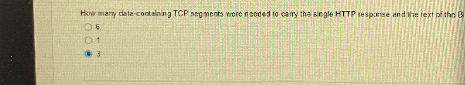 Solved How Many Data Containing Tcp Segments Were Needed To