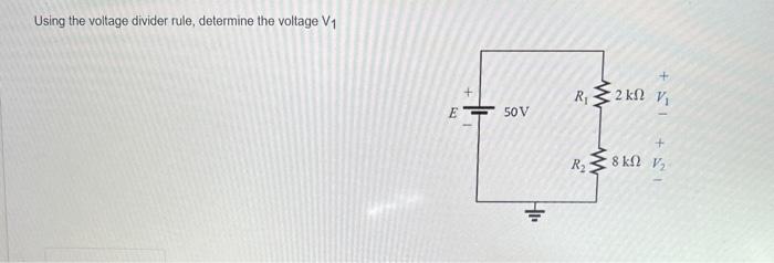 Solved Using the voltage divider rule, determine the voltage | Chegg.com