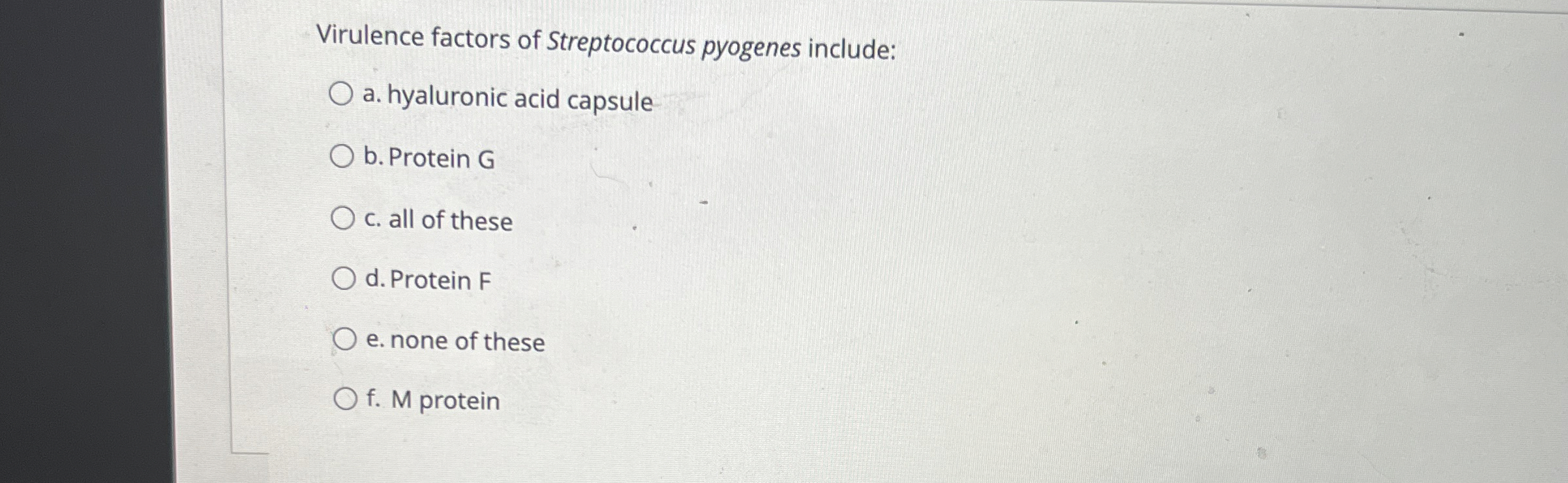 Solved Virulence Factors Of Streptococcus Pyogenes