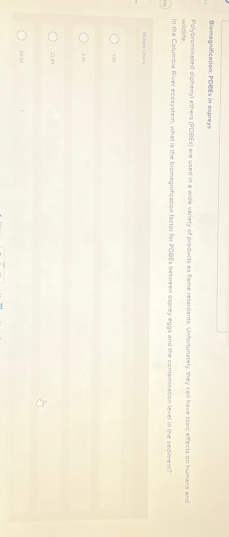 Solved Biomagnification: PDBEs in ospreysPolybrominated | Chegg.com